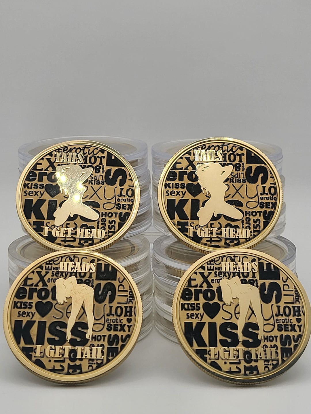 Bulldog Customs Laser Engraved Brass Adult Themed Challenge Coin, Heads ...