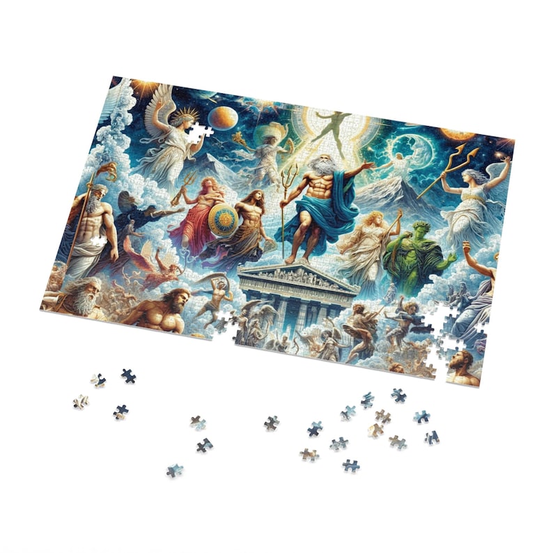 Olympus Unveiled: Pantheon of the Gods Puzzle - Etsy
