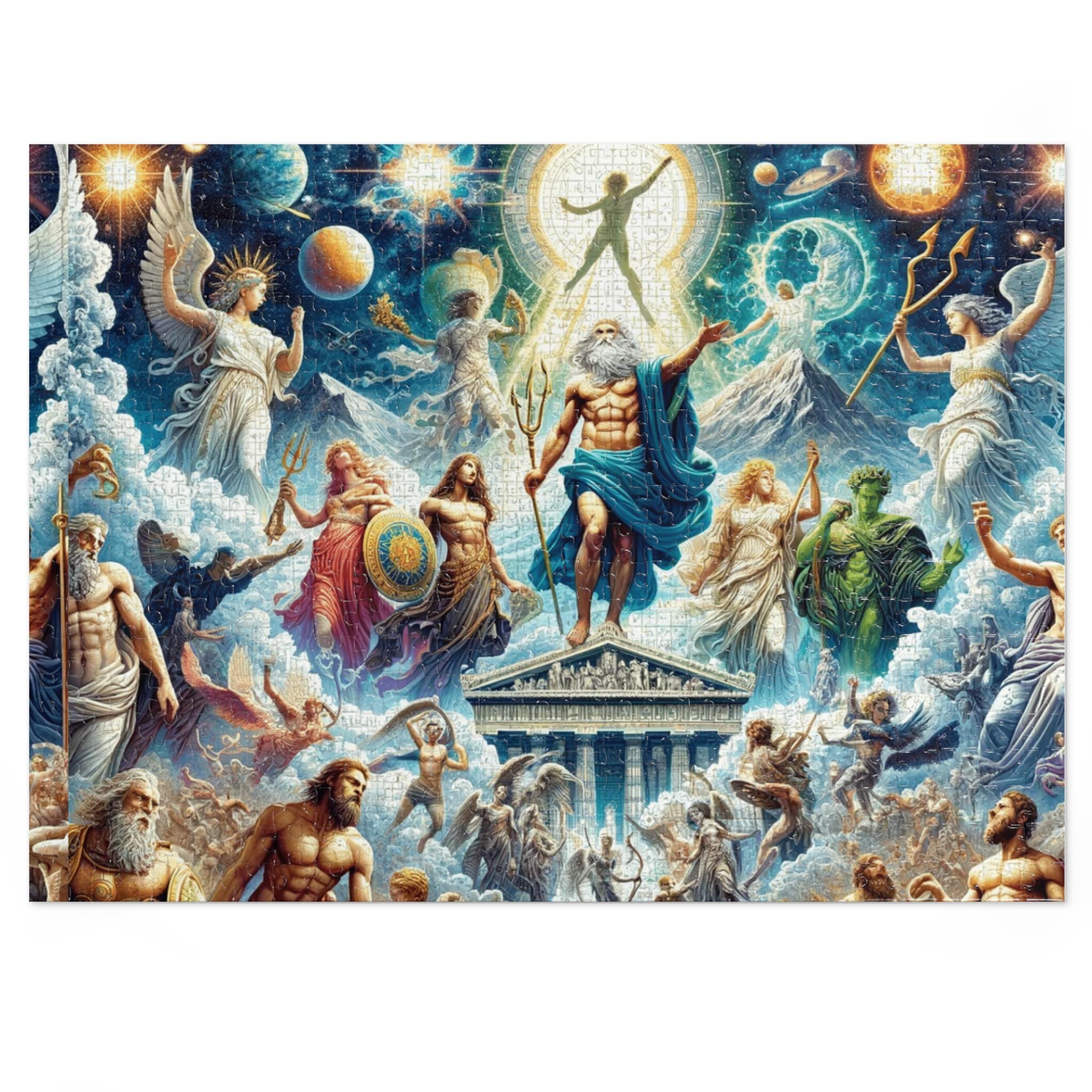Olympus Unveiled: Pantheon of the Gods Puzzle - Etsy