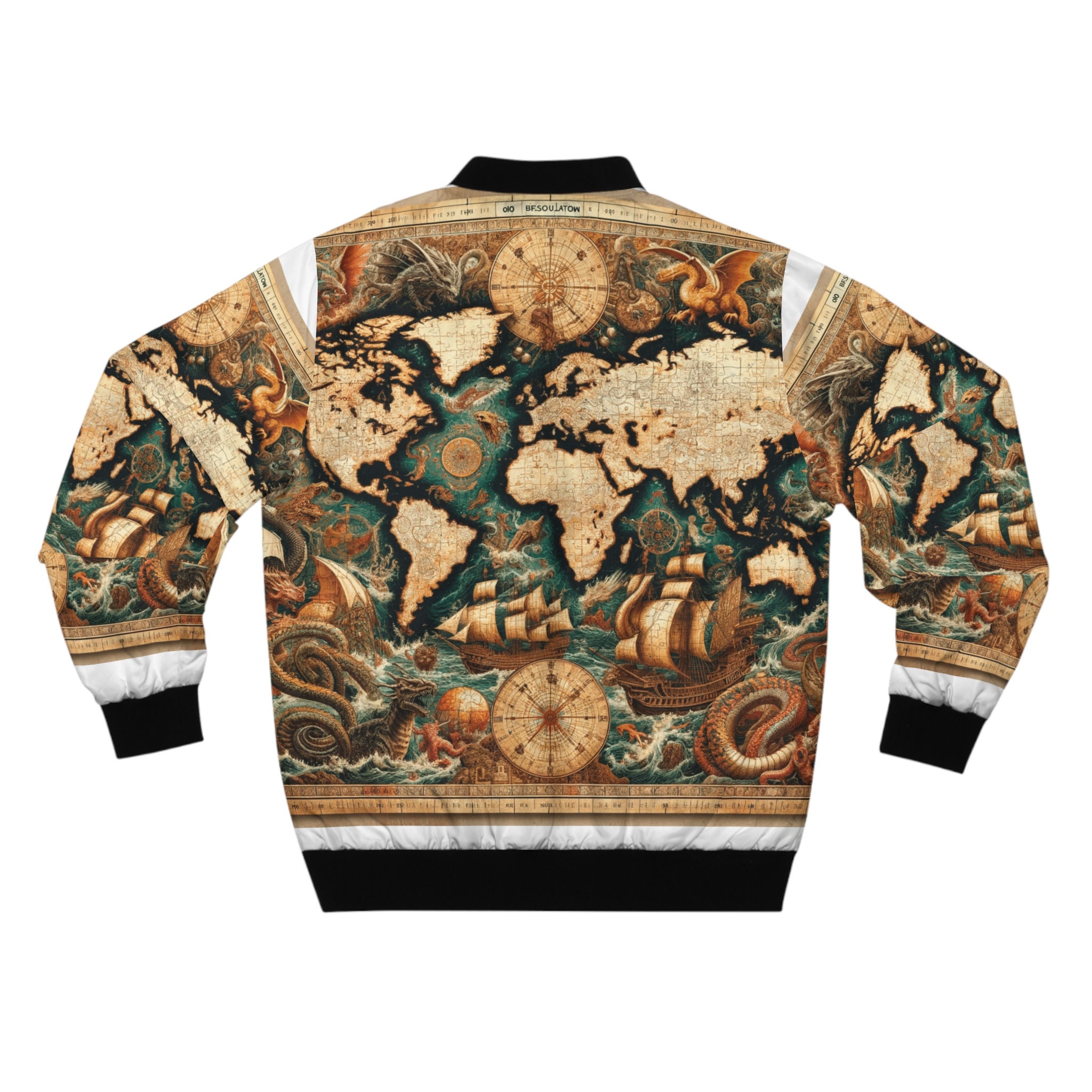 Ancient Map Men's Bomber Jacket - Etsy