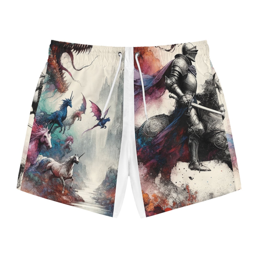 Knight Swim Trunks - Etsy