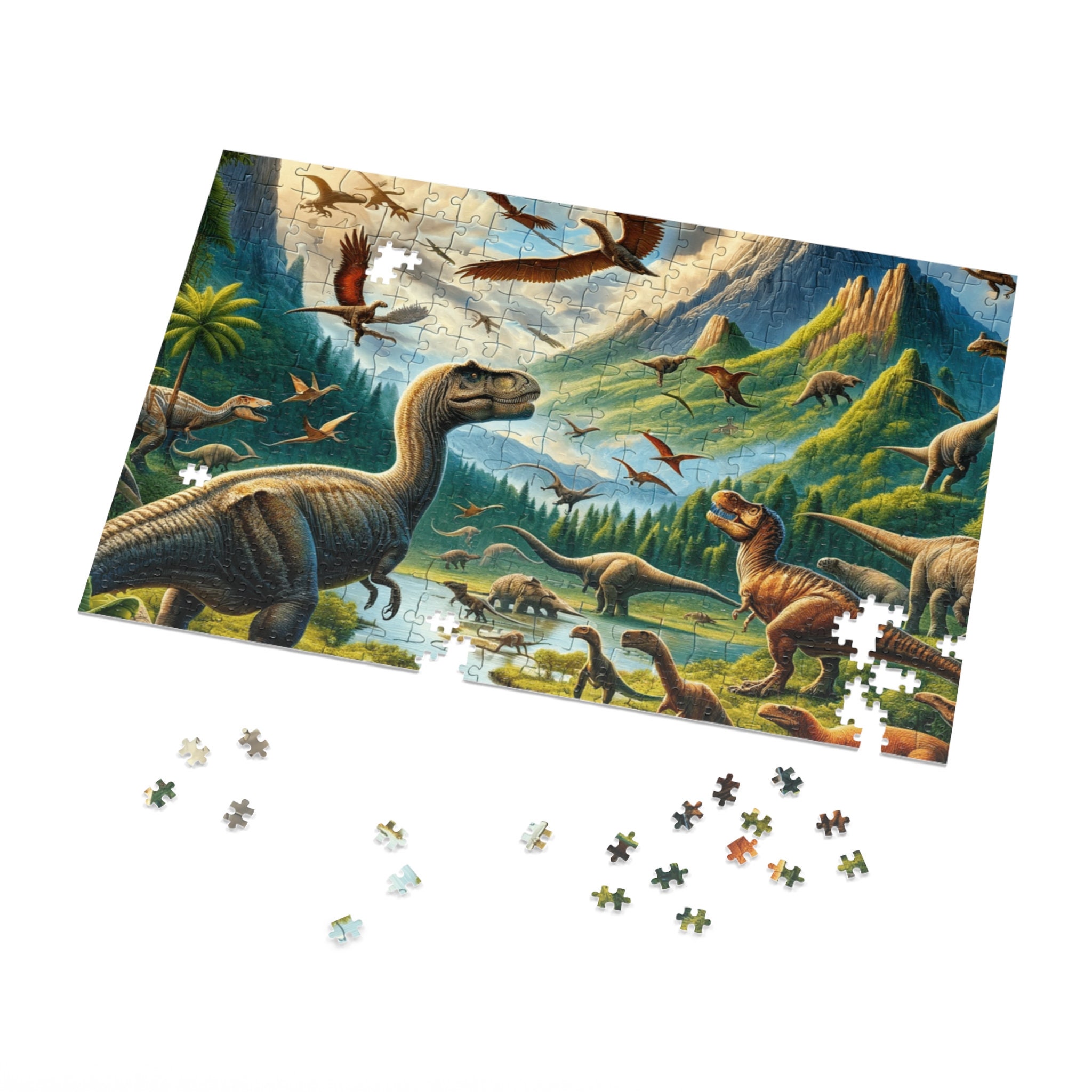 Prehistoric Panorama: the Age of Dinosaurs Puzzle - Etsy