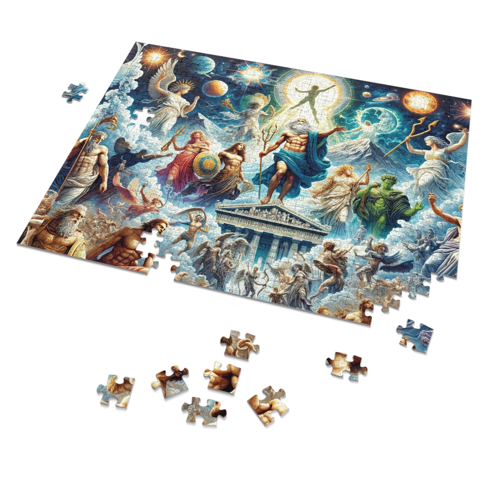 Olympus Unveiled: Pantheon of the Gods Puzzle - Etsy