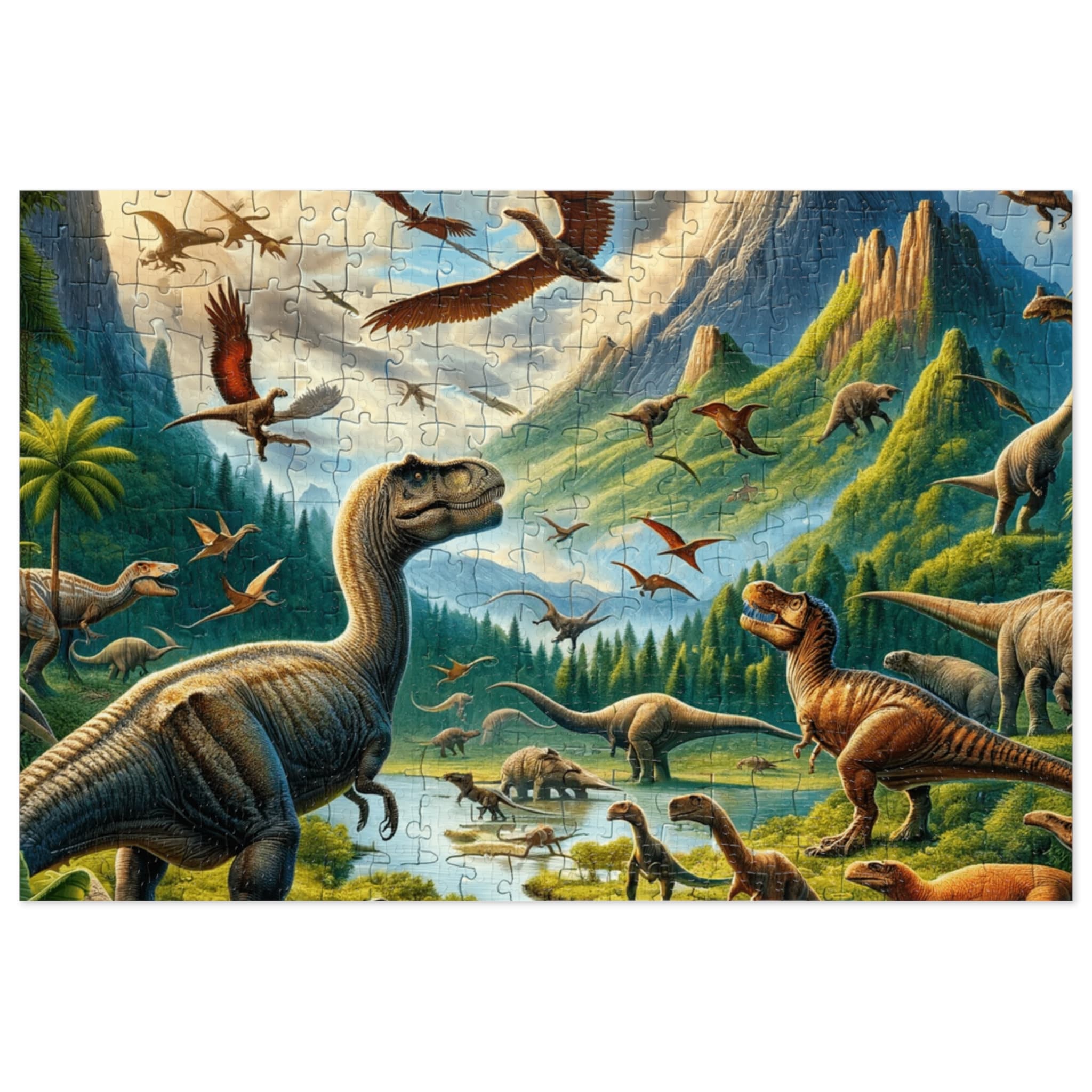 Prehistoric Panorama: the Age of Dinosaurs Puzzle - Etsy