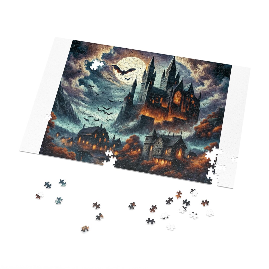 Gothic Mysteries: Dracula's Haunting Realm Puzzle - Etsy