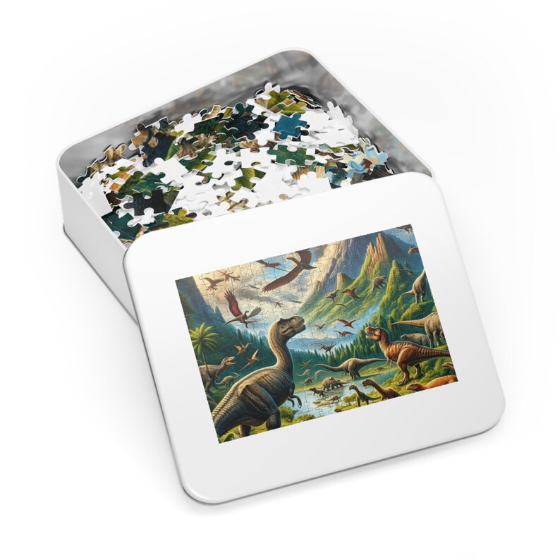 Prehistoric Panorama: the Age of Dinosaurs Puzzle - Etsy