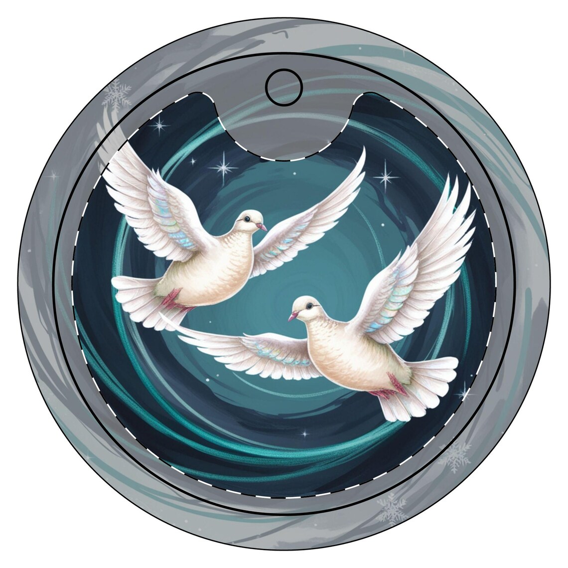 Turtle Doves Ceramic Ornaments, 2-side Print - Etsy