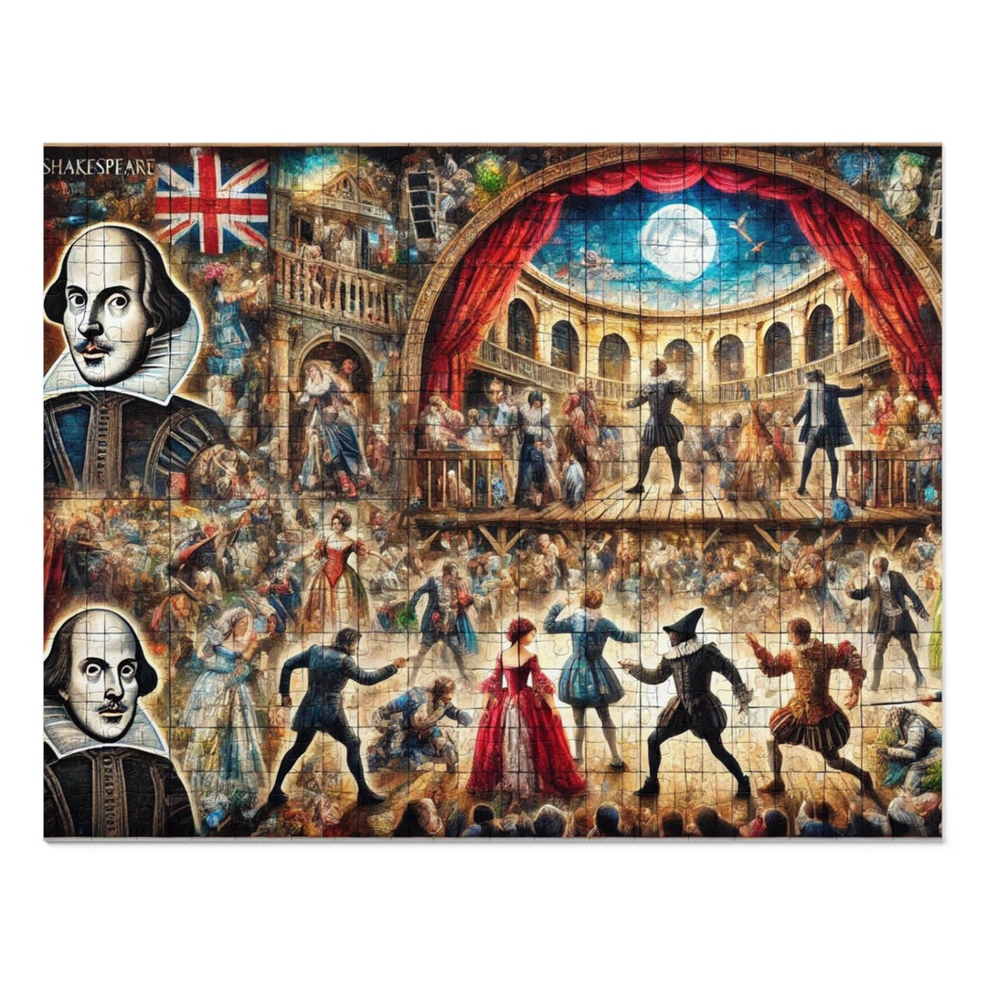 Shakespeare's Timeless Theater Collage Puzzle - Etsy