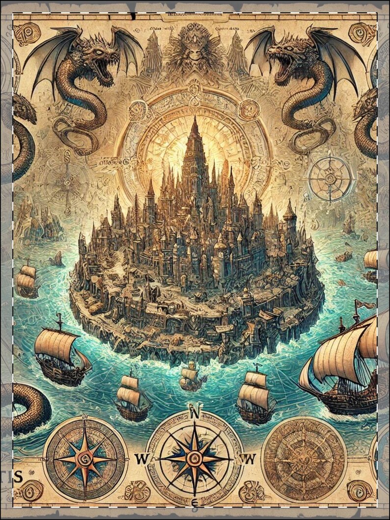 Atlantis Framed Poster, Multi-color - Etsy