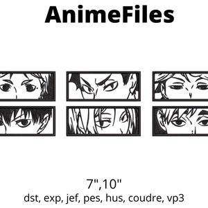 Anime Embroidery Design File, Machine Embroidery 2 Size Format Dst, Exp ...