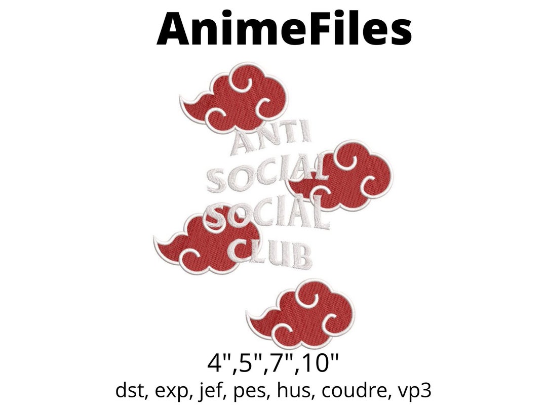 Anime Embroidery Design File, Machine Embroidery 4 Size Format Dst, Exp ...