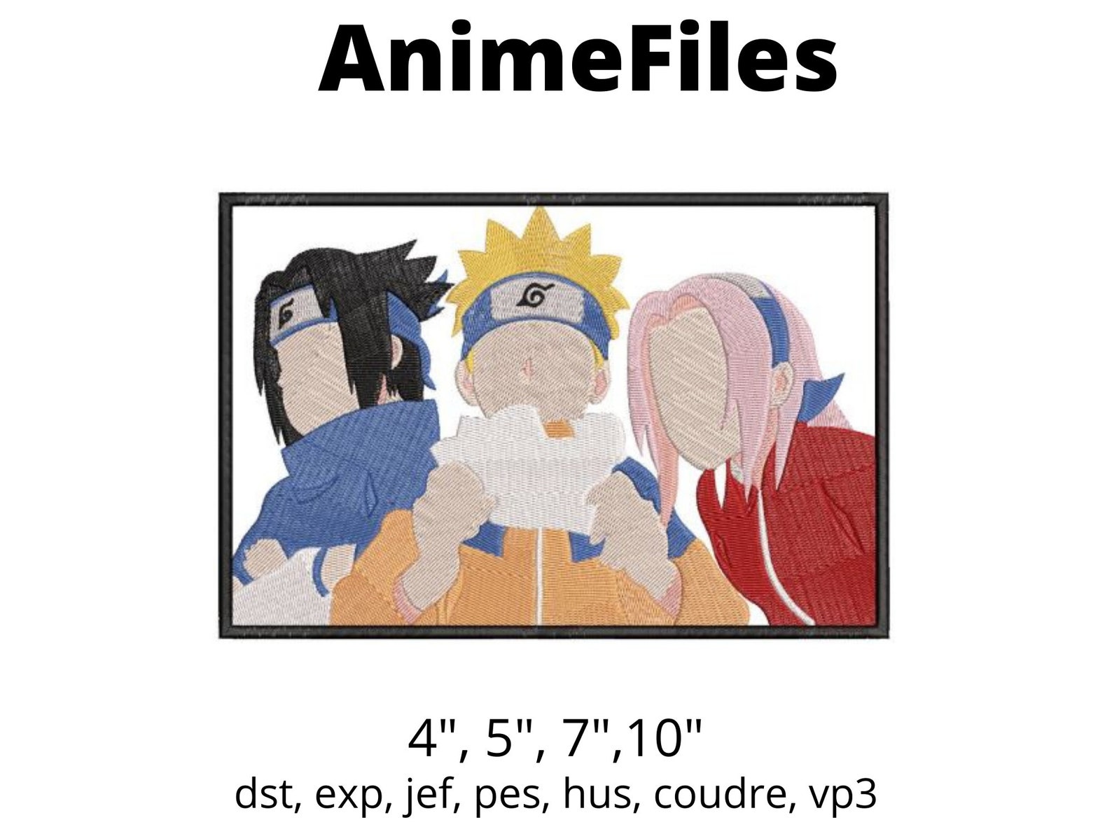 Anime Embroidery Design File Machine Embroidery 4 Size Format - Etsy ...