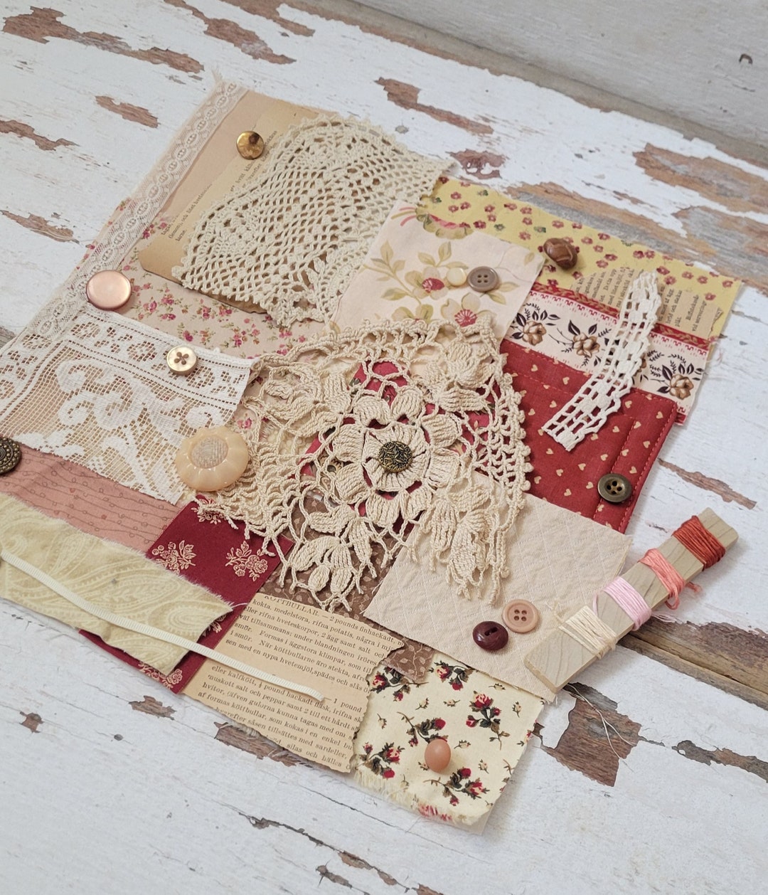 Slow Stitch Kit - {valentine} - Mindful Sewing, Haberdashery, Fabric ...