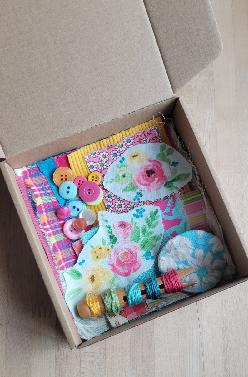 Slow Stitch Kit - {spring} - Mindful Sewing, Fabric Bundle, Slow Stitch ...