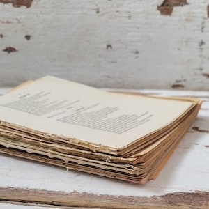 Vintage Book Pages, Antique Book Page Bundle, 100 Vintage Book Pages ...