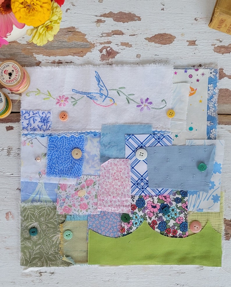 Slow Stitch Kit - {springtime} - Mindful Sewing, Haberdashery, Fabric ...