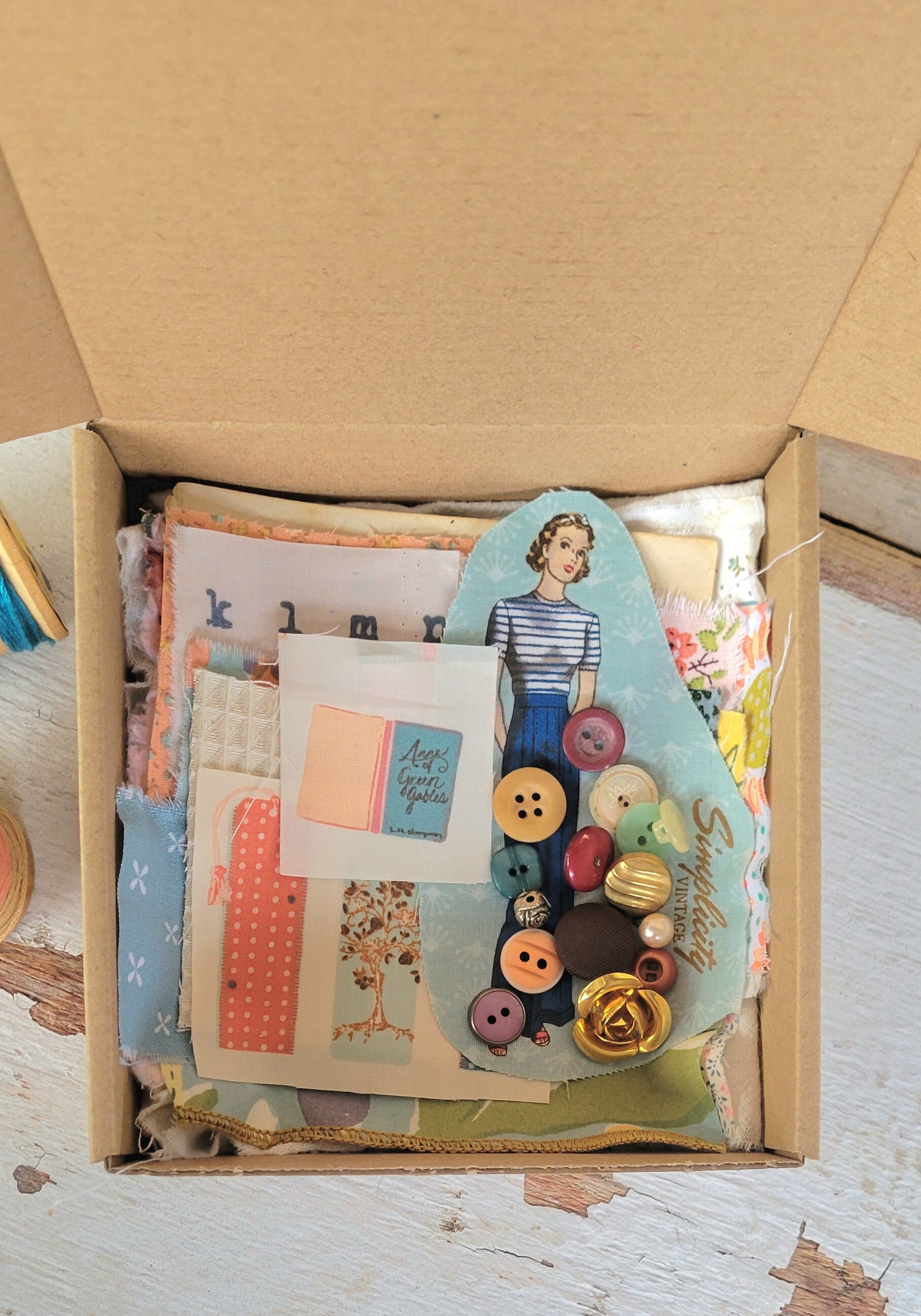Slow Stitch Kit - {bookish} - Mindful Sewing, Embroidery, Fabric Bundle ...