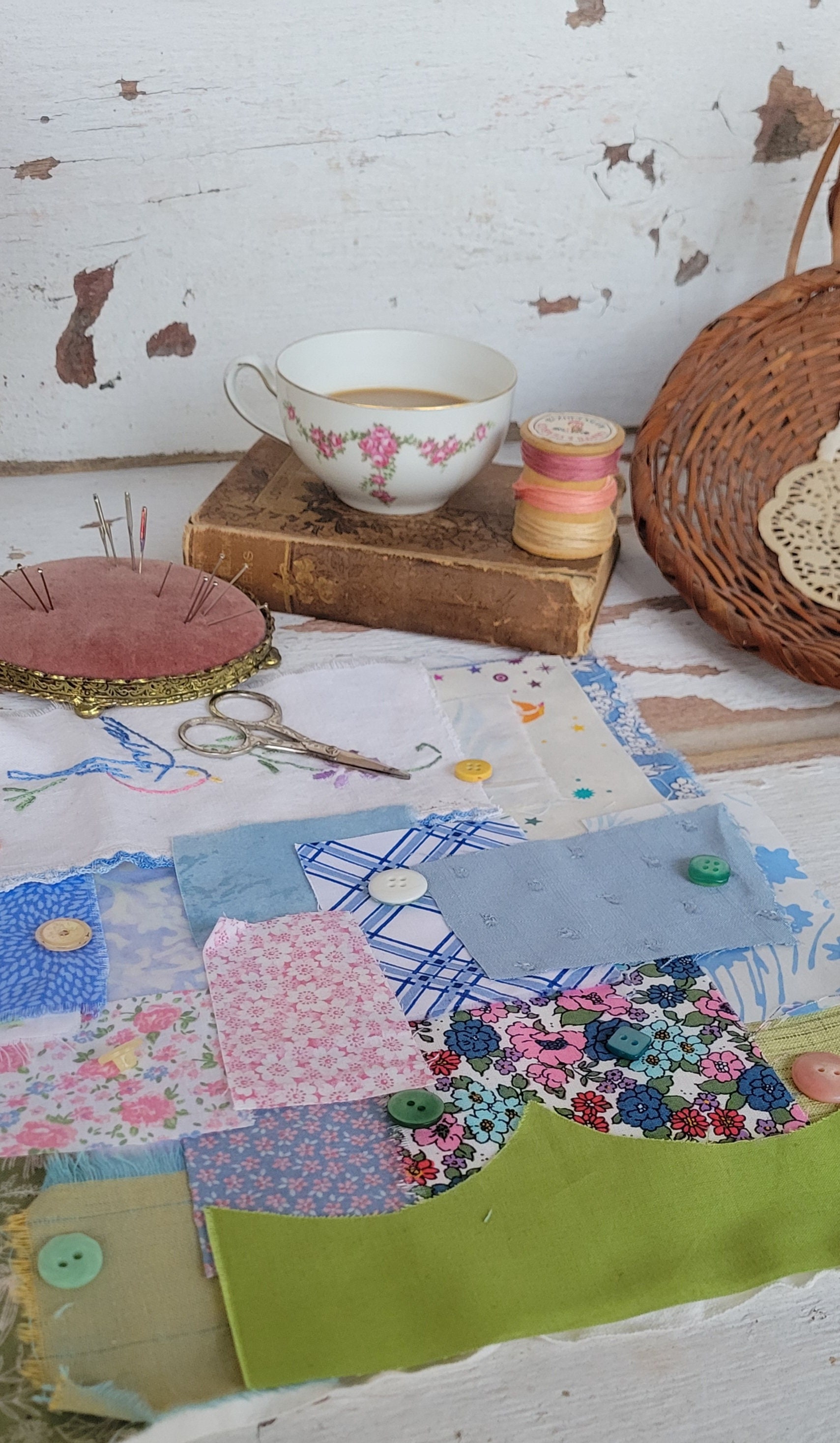 Slow Stitch Kit - {springtime} - Mindful Sewing, Haberdashery, Fabric ...