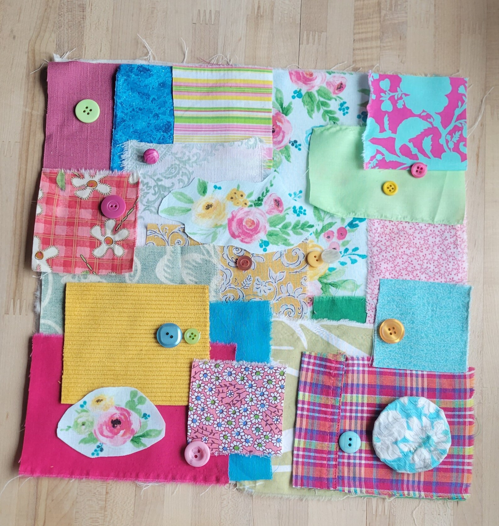 Slow Stitch Kit - {spring} - Mindful Sewing, Fabric Bundle, Slow Stitch ...