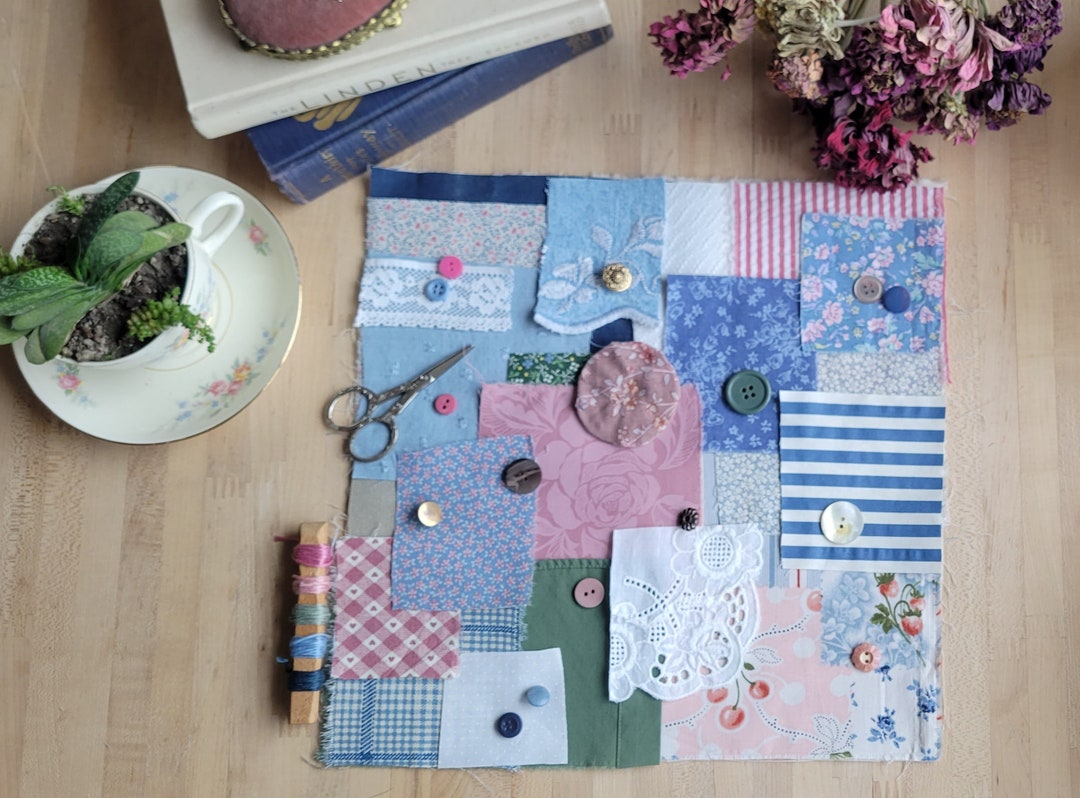 Slow Stitch Kit - {tea Party} - Mindful Sewing, Fabric Bundle, Slow ...