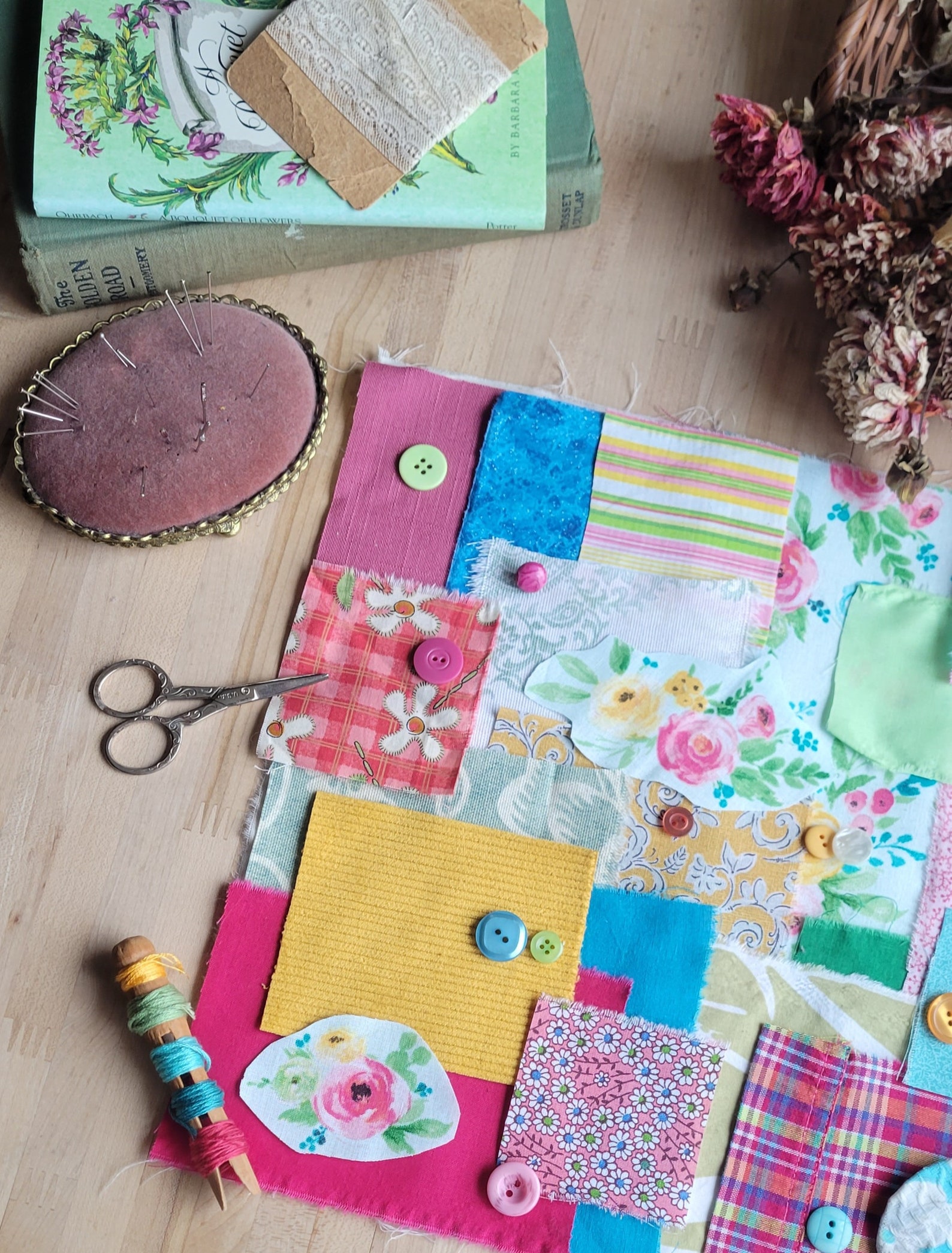 Slow Stitch Kit - {spring} - Mindful Sewing, Fabric Bundle, Slow Stitch ...
