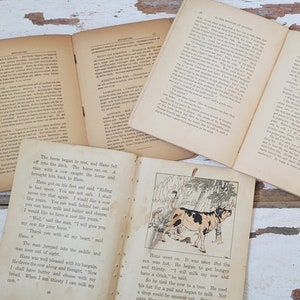 Vintage Book Pages, Antique Book Page Bundle, 100 Vintage Book Pages ...