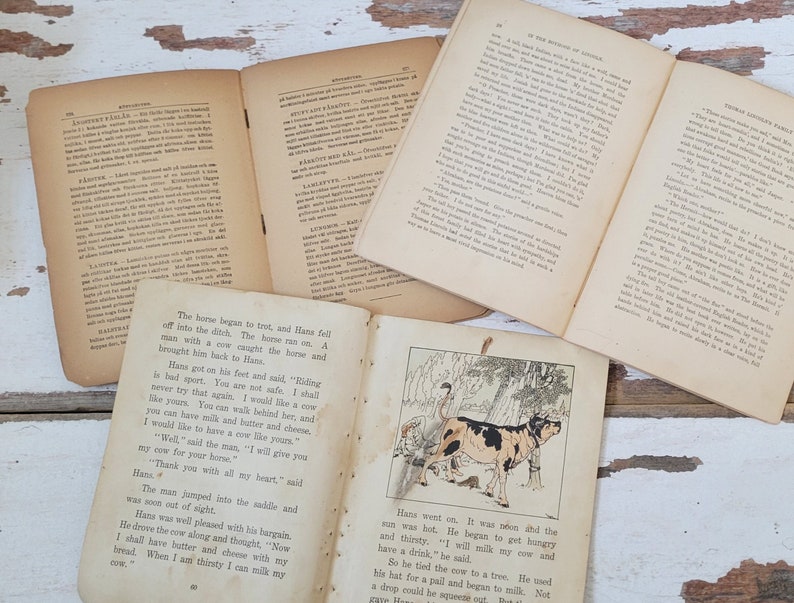 Vintage Book Pages, Antique Book Page Bundle, 100 Vintage Book Pages ...