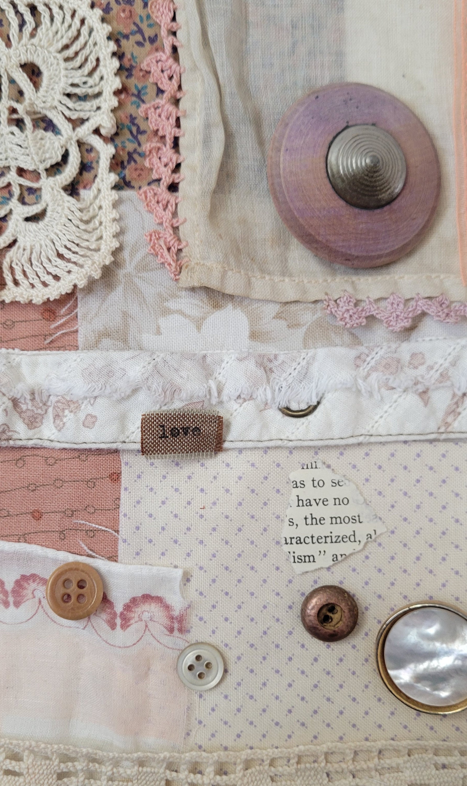 Slow Stitch Kit - {love} - Mindful Sewing, Haberdashery, Fabric Scrap ...