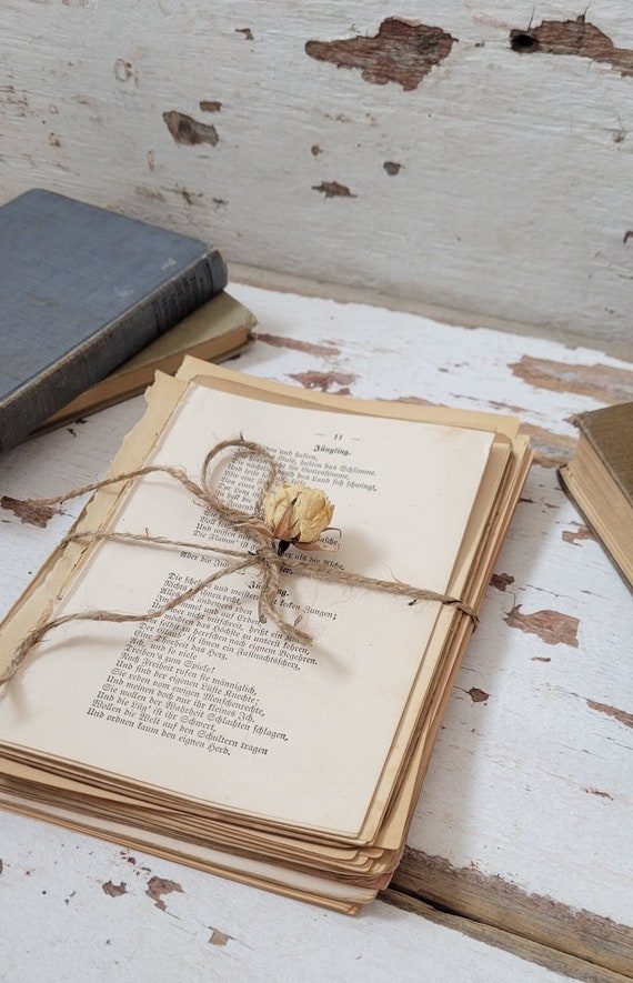 Vintage Book Pages Antique Book Page Bundle 100 Vintage Book - Etsy