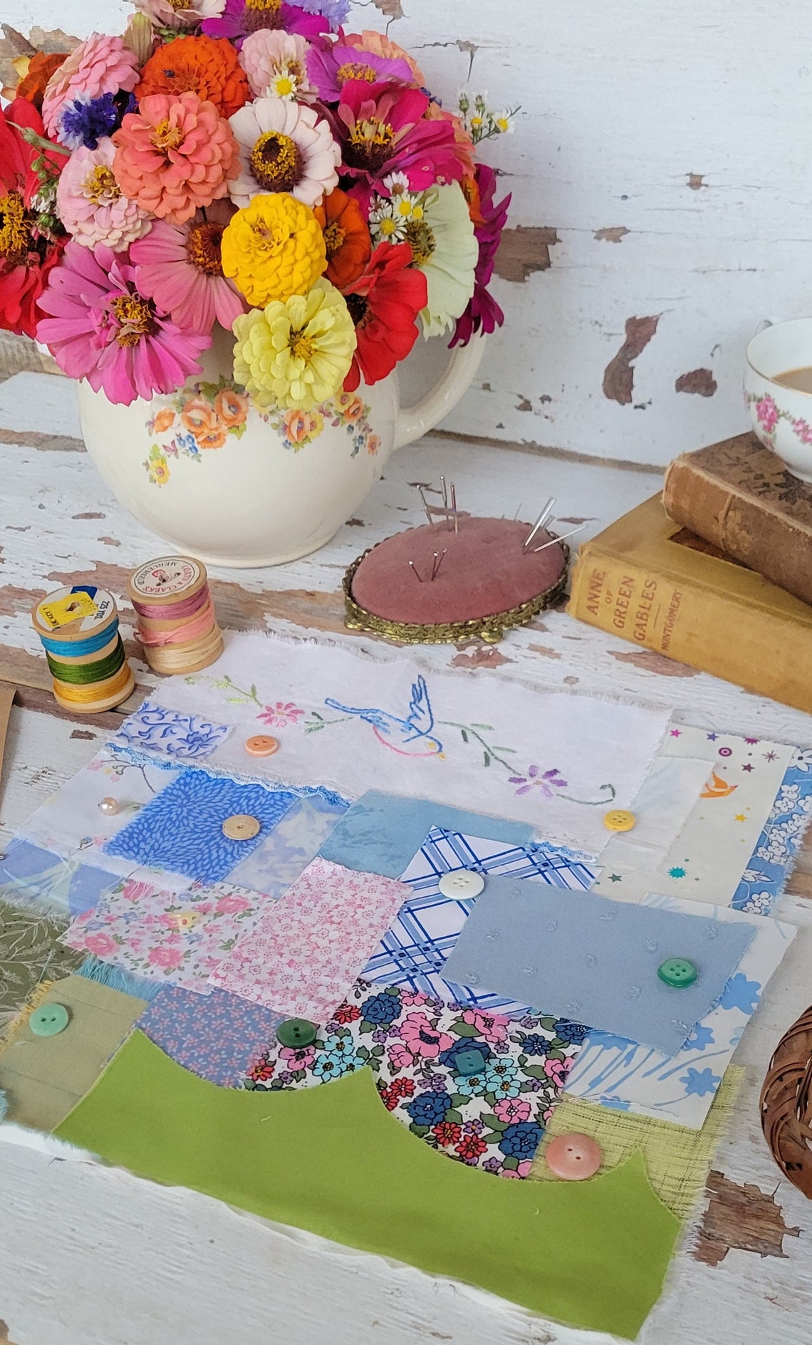 Slow Stitch Kit - {springtime} - Mindful Sewing, Haberdashery, Fabric ...
