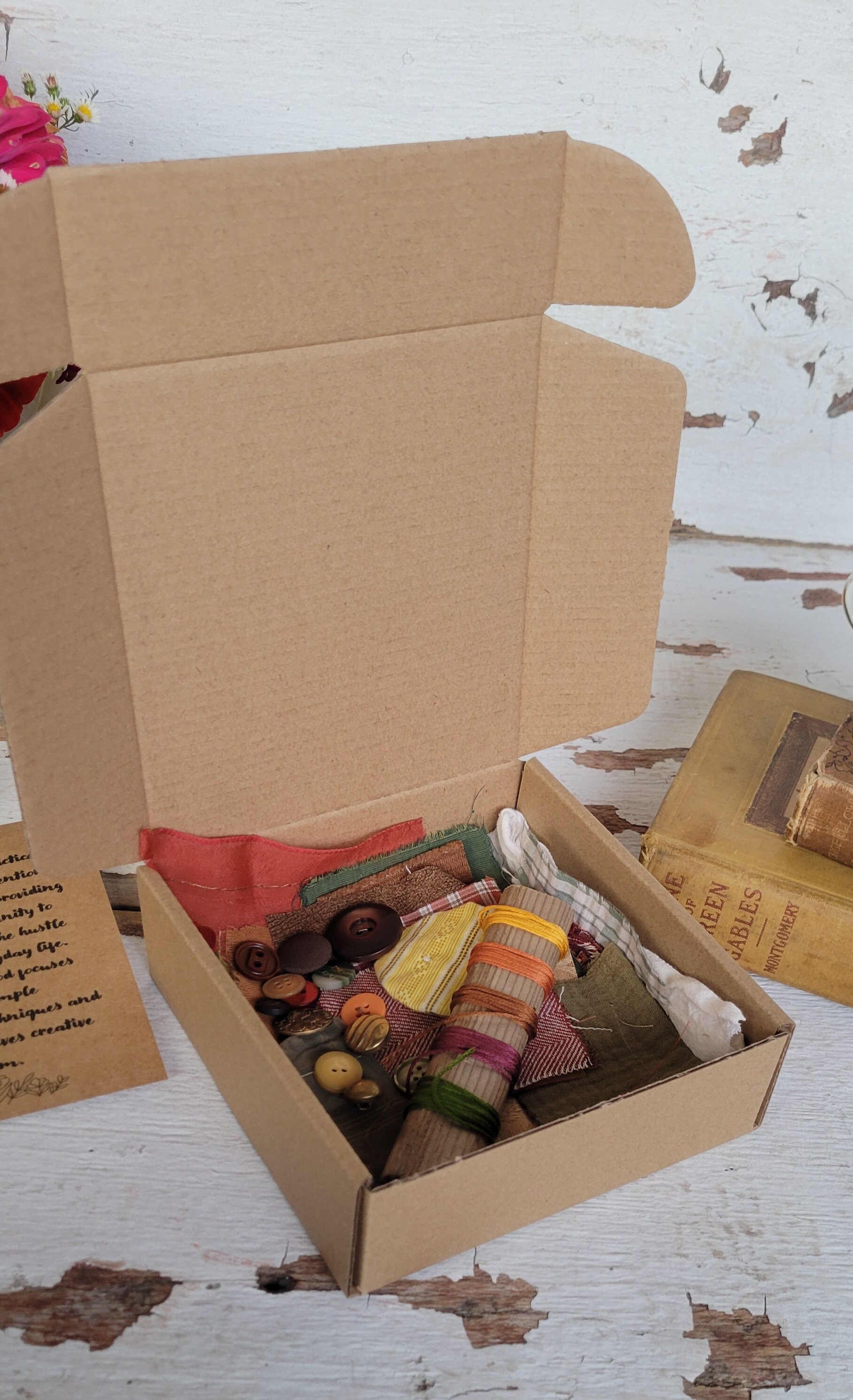 Slow Stitch Kit - {autumn} - Mindful Sewing, Fabric Bundle, Junk ...