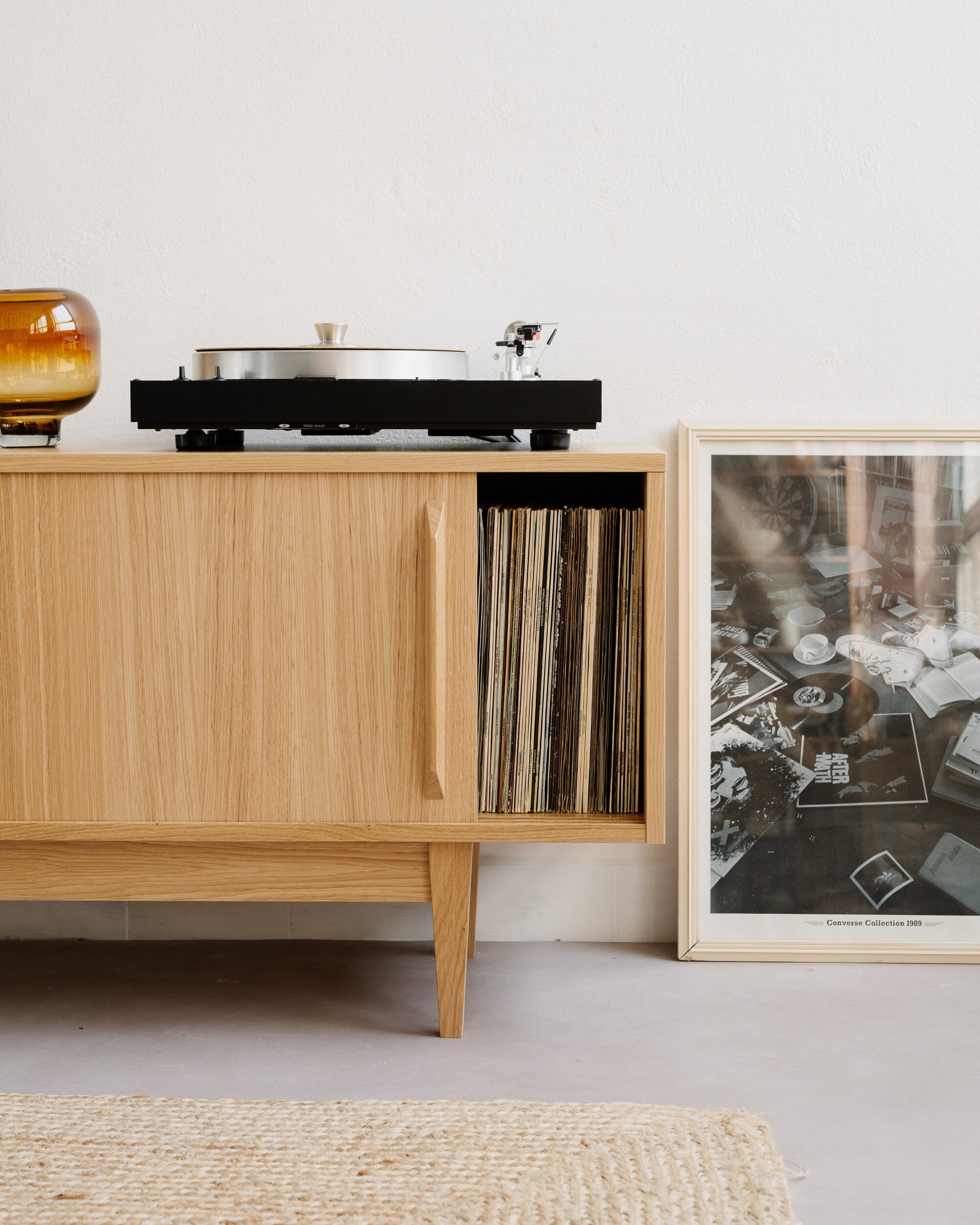 Phono Cabinet Johannes No.2 Beige, Record Player Stand, Vinyl Record ...