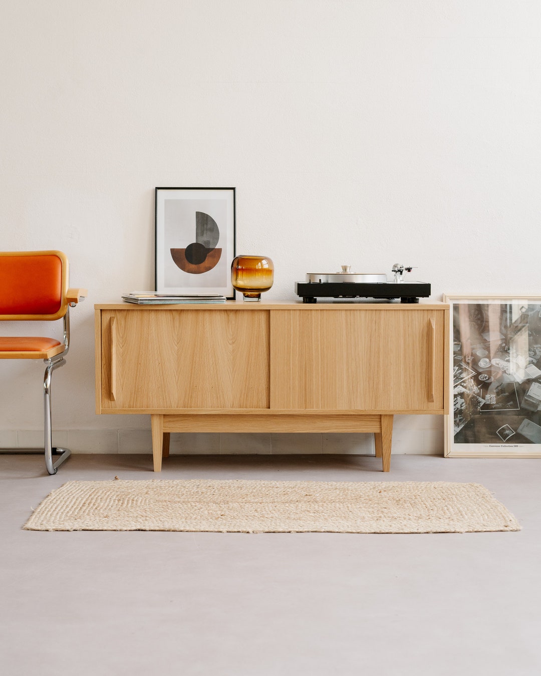 Phono Cabinet Johannes No.2 Beige, Record Player Stand, Vinyl Record ...