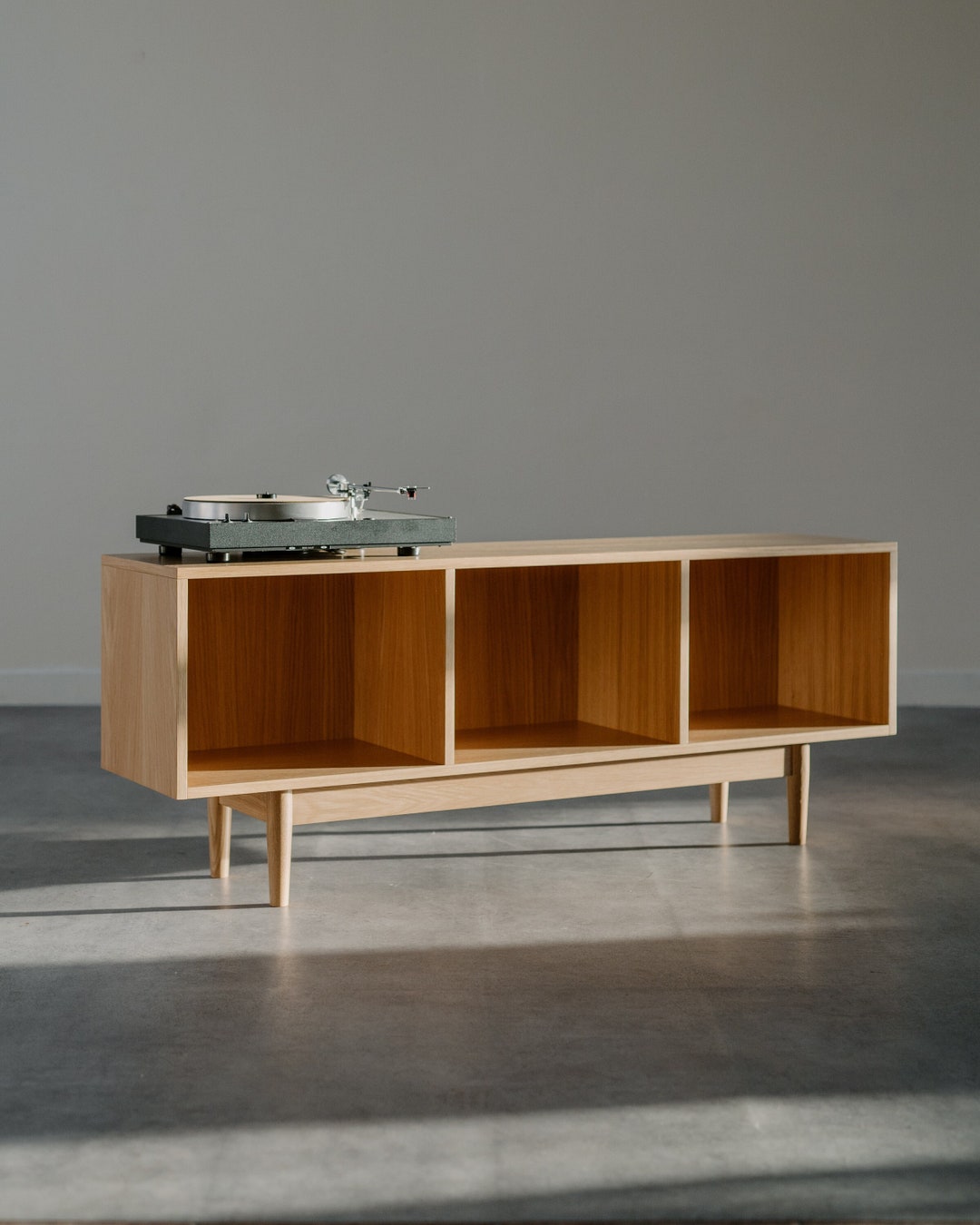 Phono Cabinet, Record Player Stand, Vinyl Record Storage, Mid Century ...