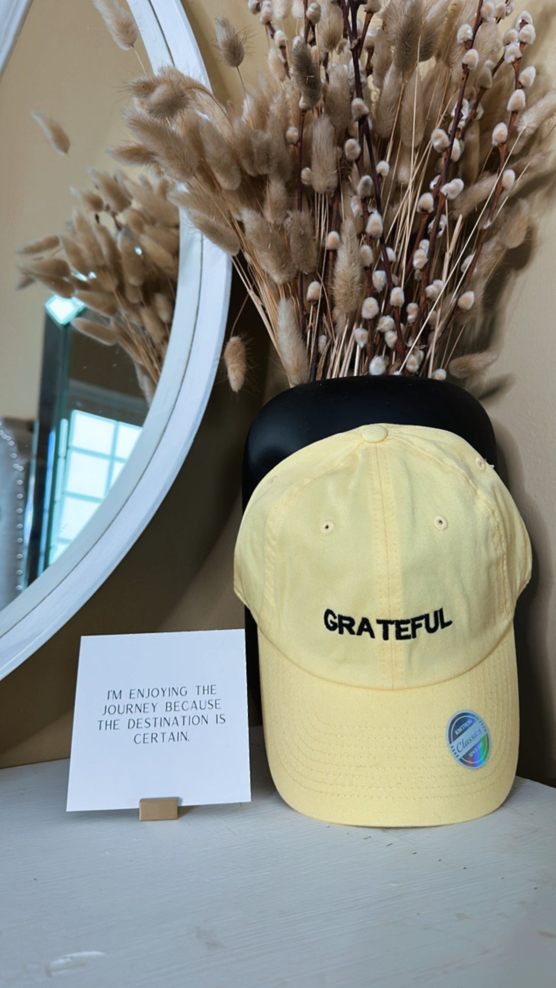 Grateful Yellow Hat black Font - Etsy