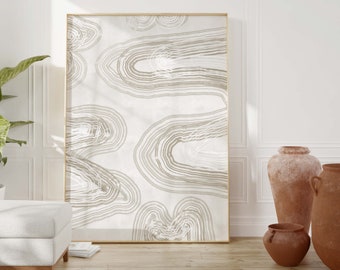 Printable Neutral Abstract Art Print Digital Download - Etsy