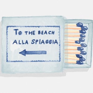 Coastal Matchbox Art Print, Digital Download, Matchbox Art, Beachy Wall ...