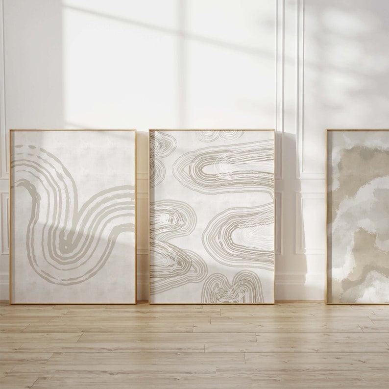 Printable Neutral Abstract Art Print, Digital Download, Printable Art ...