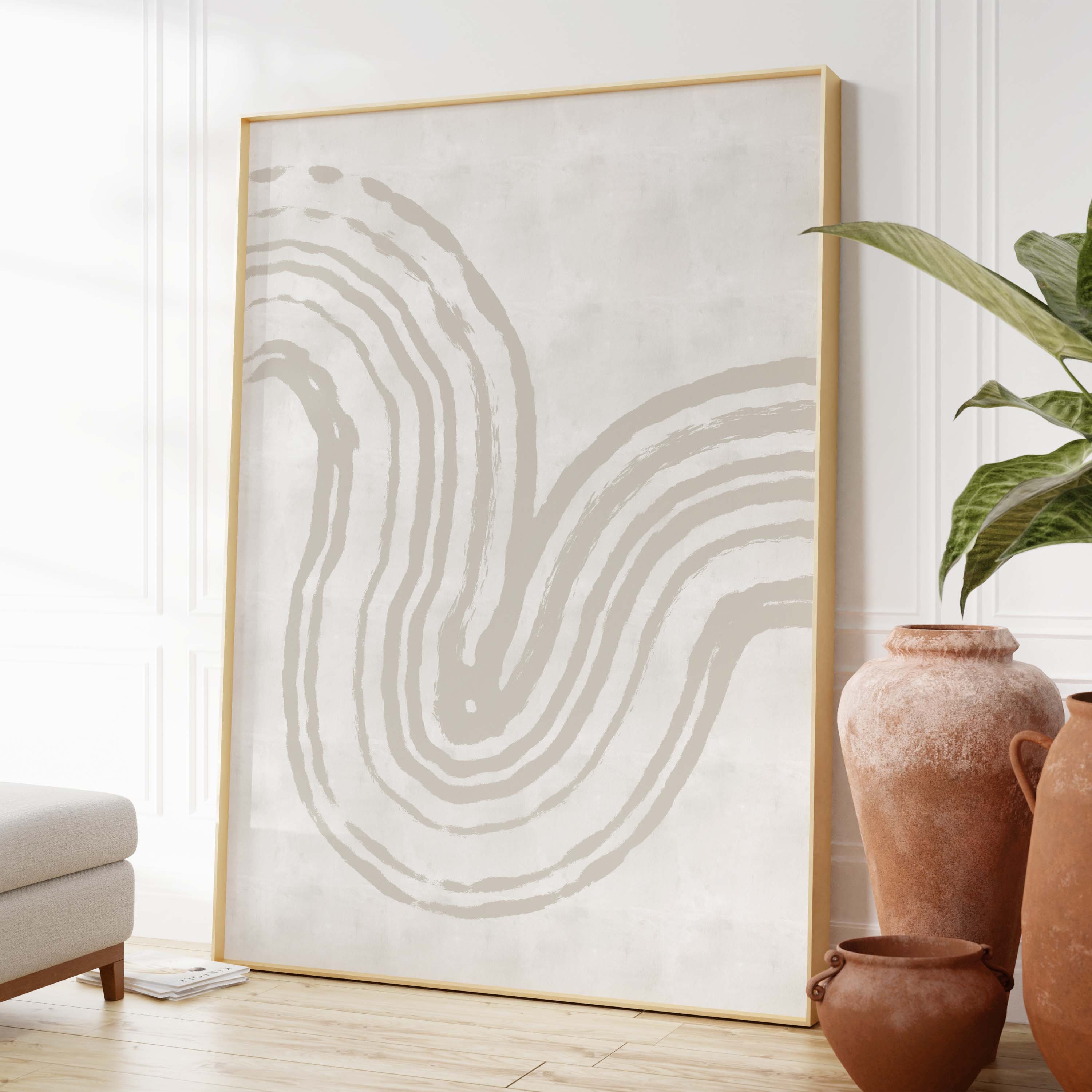 Printable Neutral Abstract Art Print, Digital Download, Printable Art ...