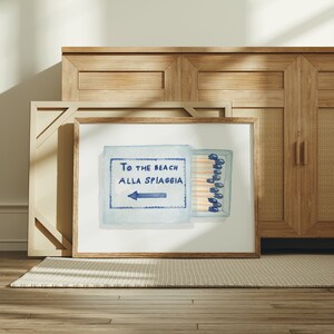 Coastal Matchbox Art Print, Digital Download, Matchbox Art, Beachy Wall ...