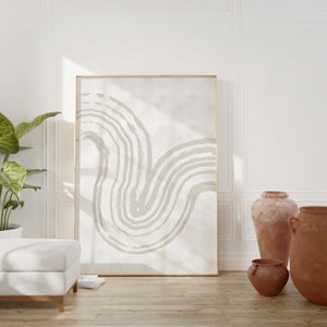 Printable Neutral Abstract Art Print, Digital Download, Printable Art ...