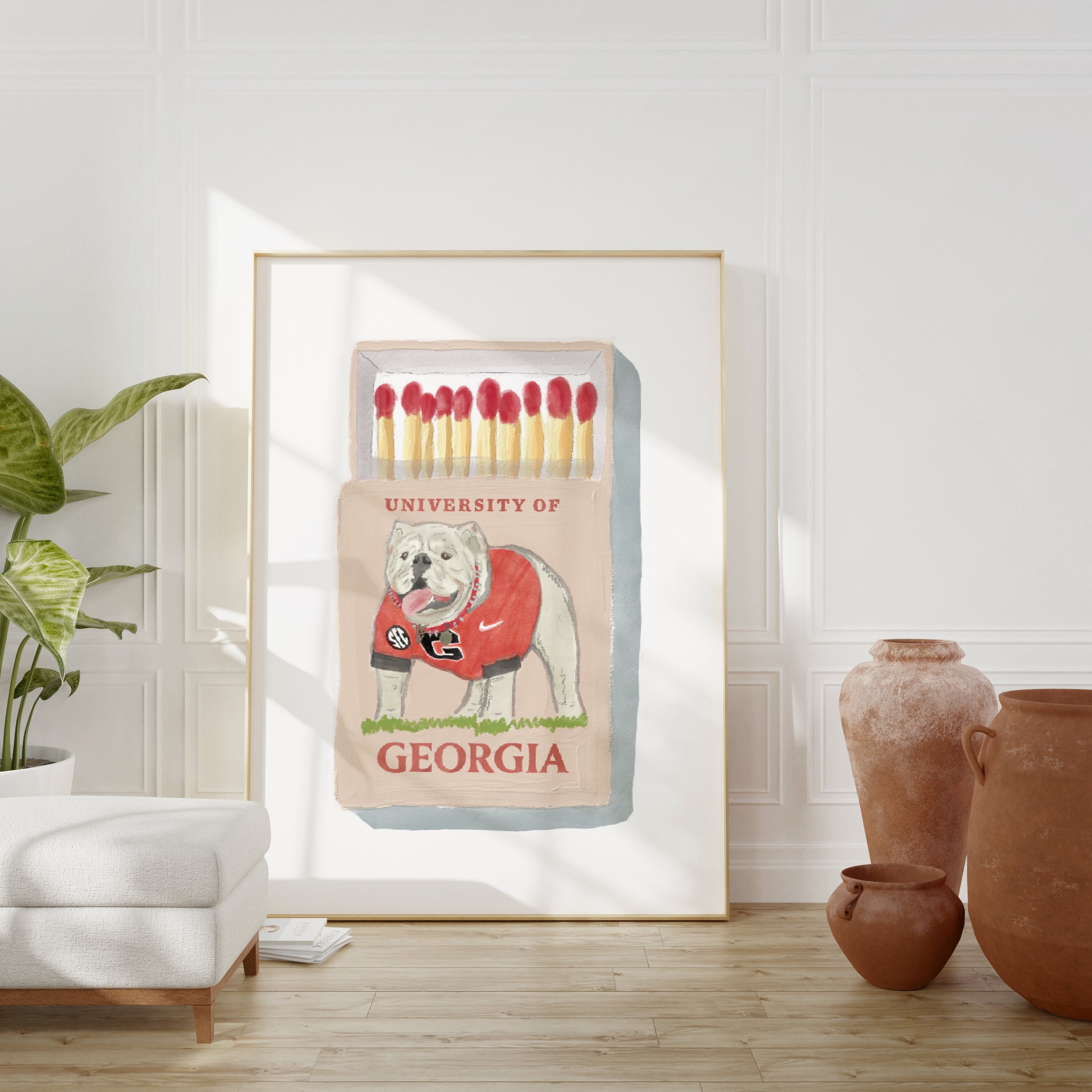 Georgia Bulldogs Matchbox Print, Digital Download, Matchbox Art ...