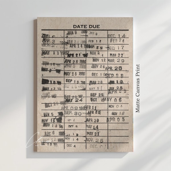 Library Due Date - Etsy