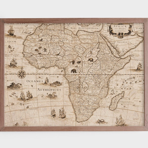 Map of Africa From the 1500s 034 Ancient Old World Cartography ...