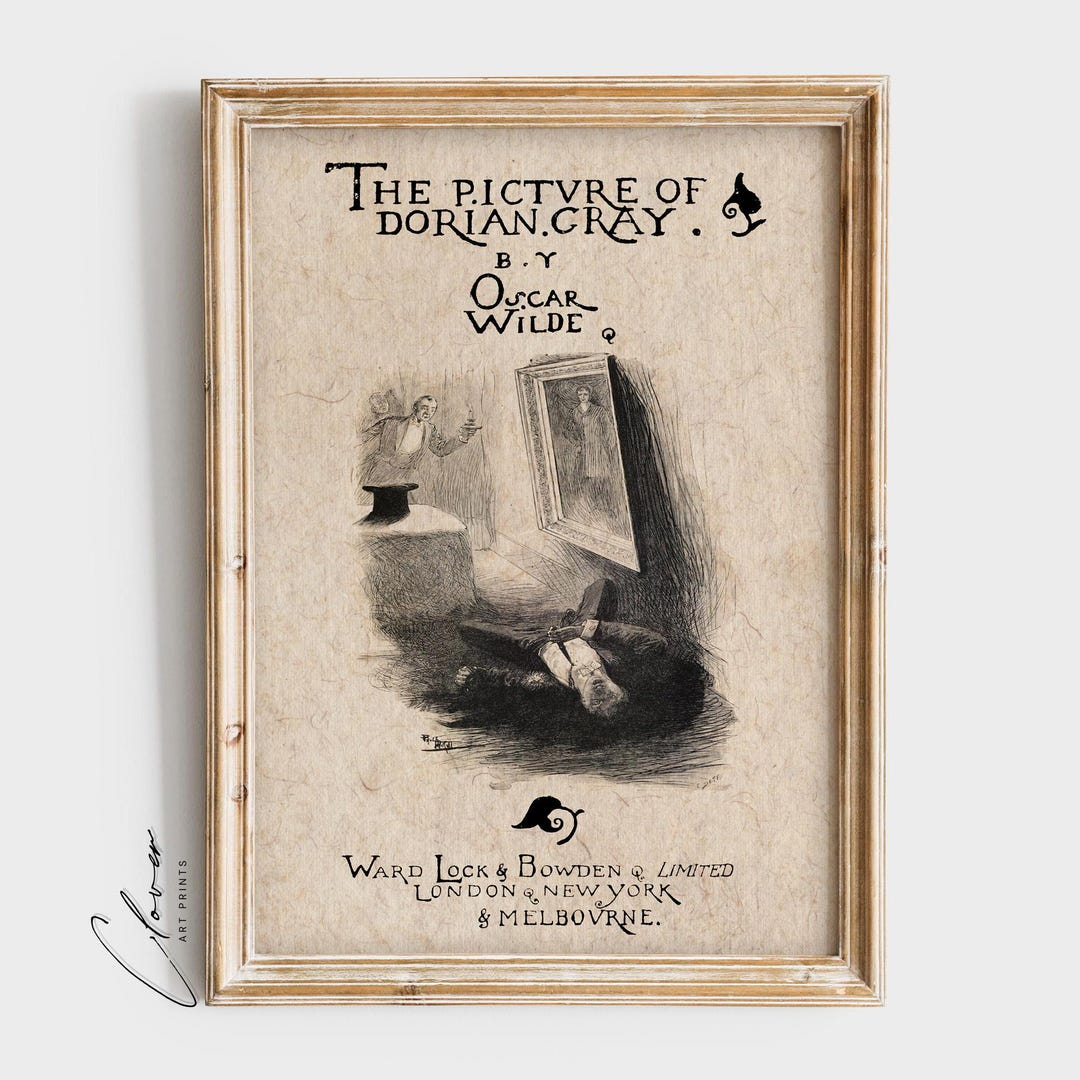 The Picture of Dorian Gray Antique Book Print | Oscar Wilde Vintage ...