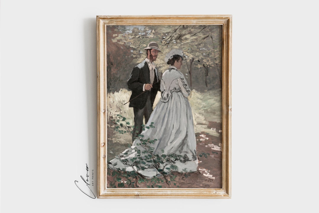 Vintage Couple Painting Man and Wife Art Print Famous Digitally ...