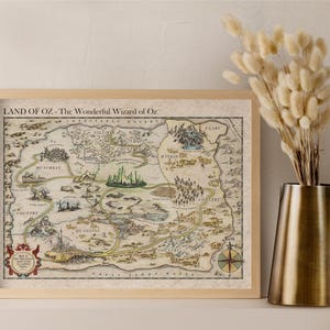 Land of Oz Map From the Wonderful Wizard of Oz Digital Printable ...
