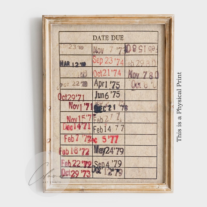 Library Due Date - Etsy