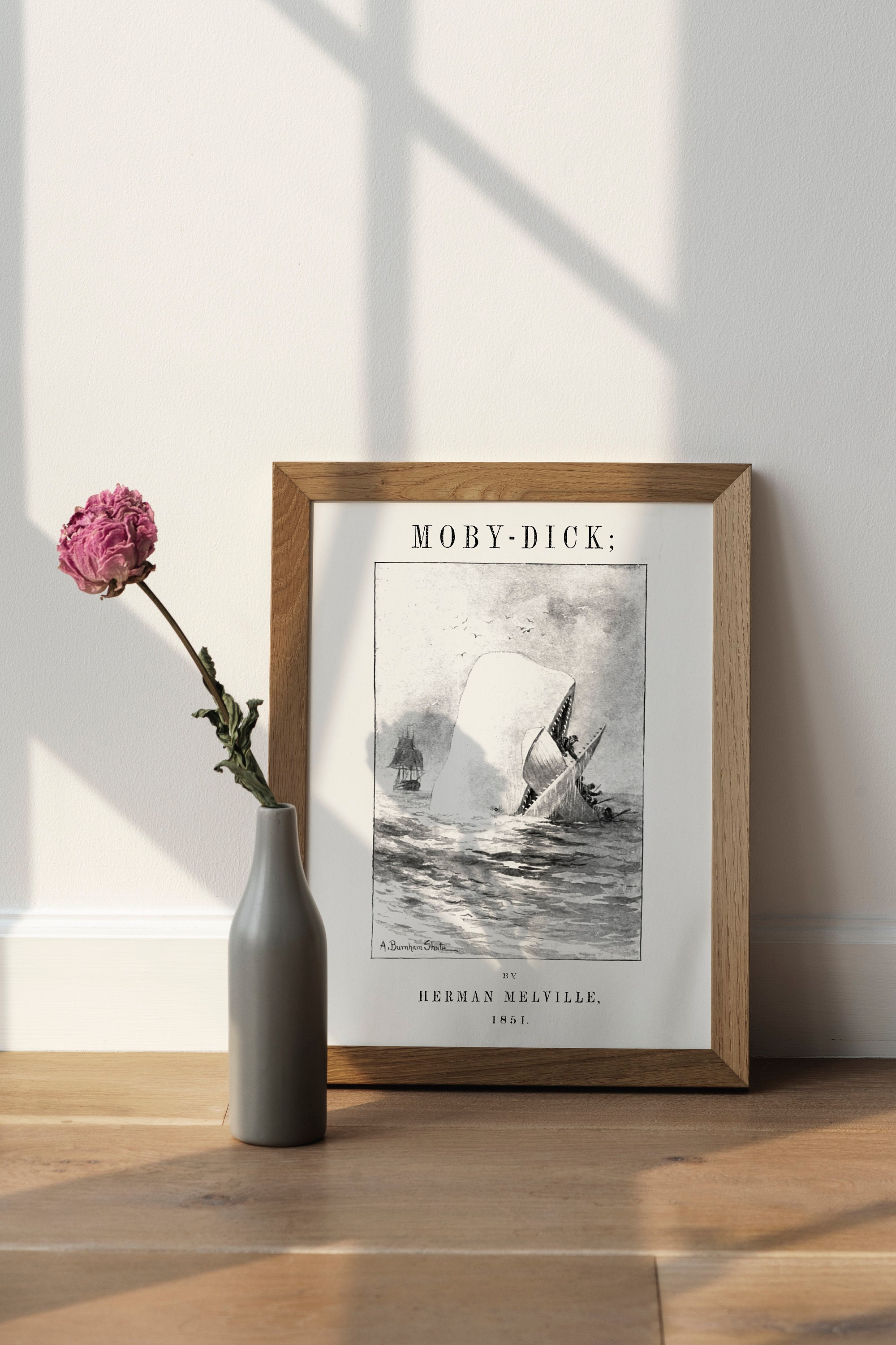 Moby Dick Cover Art Print Bookish Gift for Book Lovers and Bookworm ...