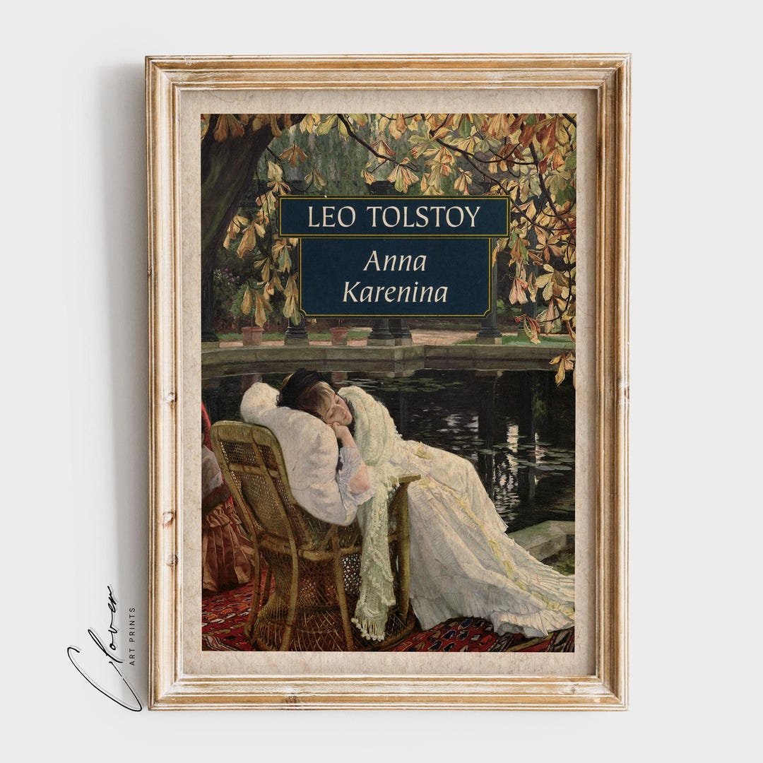 Anna Karenina Book Cover Art Print | Bookish Gift for Book Lovers and ...